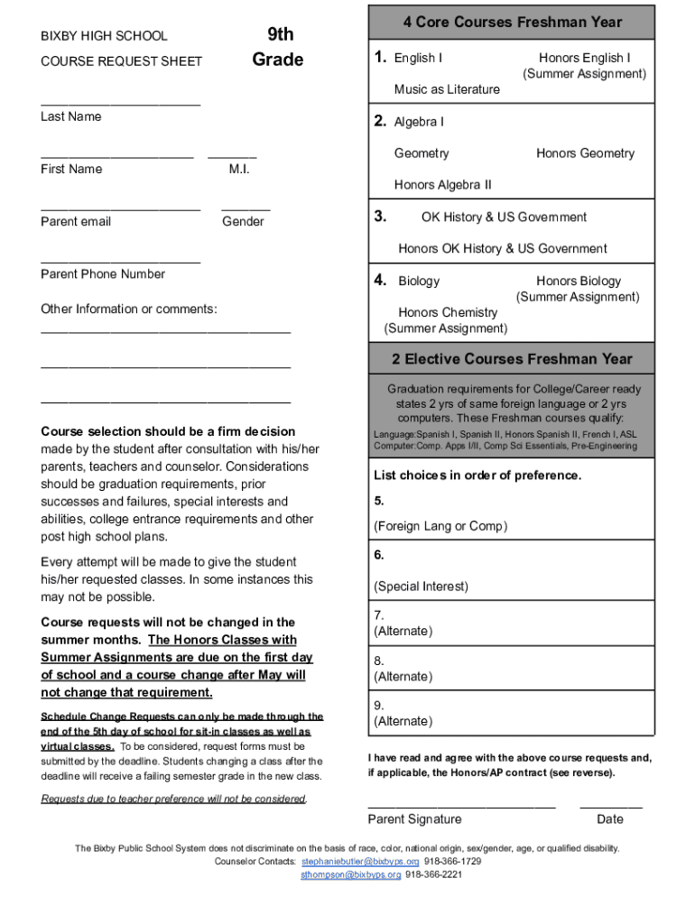 Fillable Online 9th Enrollment Fax Email Print - pdfFiller