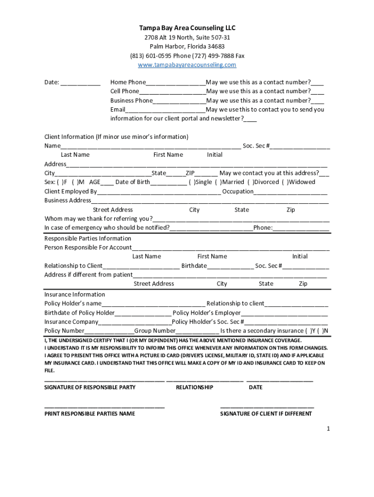 Fillable Online Intake-Paperwork.docx Fax Email Print - pdfFiller