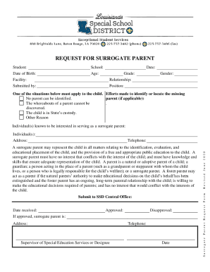 Fillable Online Form 323-Request for Appointment of a Surrogate Parent ...