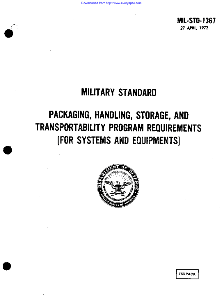 Fillable Online Packaging of Army Materiel - Army Publishing ...