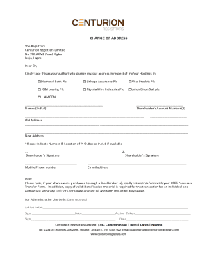 Fillable Online Fillable Online centurion registrars form Fax Email ...