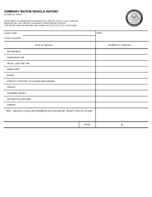 Fillable Online CO-648B. SUMMARY MOTOR VEHICLE REPORT Fax Email Print ...