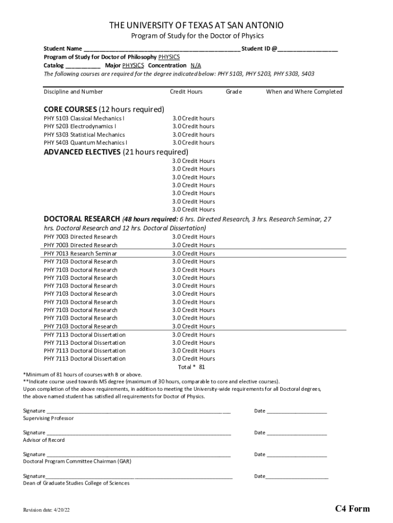 Fillable Online Doctorate of Medical PhysicsAbout the Program Fax Email ...
