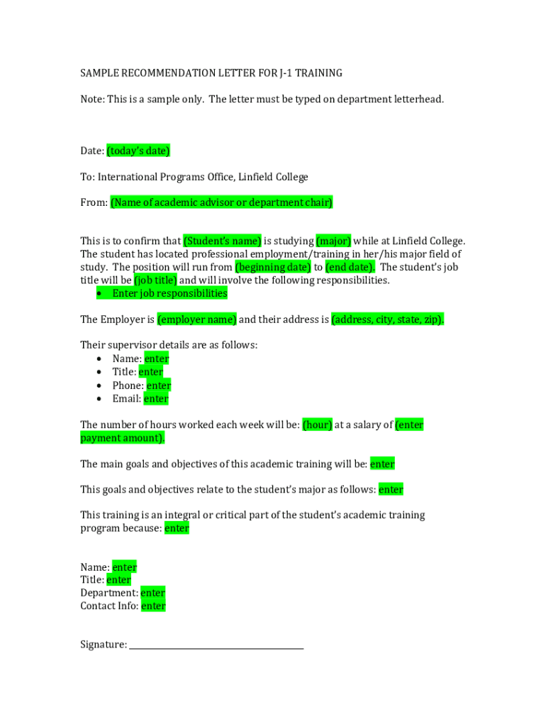 Fillable Online SAMPLE LETTER ON DEPARTMENT LETTERHEAD FOR ... Fax Email Print - pdfFiller