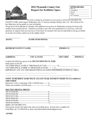 Fillable Online 2022 Request for Space Form.docx - Google Docs.pdf Fax ...