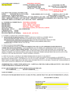 Fillable Online 111 SAMPLE CONCESSION CONTRACT FOR The Beach ... Fax ...