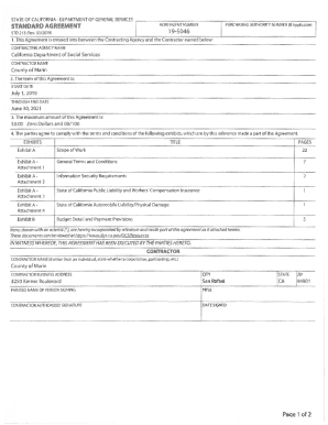 Fillable Online Standard Agreement - FPPC Fax Email Print - pdfFiller