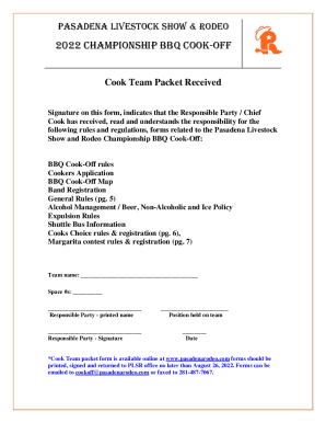 Fillable Online 2008 Cooker Packet Received Sign-Off Sheet Fax Email ...