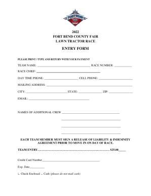 Fillable Online Schedule and Checklist for Fort Bend County Parade Fax ...