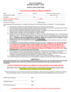 Fillable Online OFFICIAL APPLICATION FORM Fax Email Print - pdfFiller