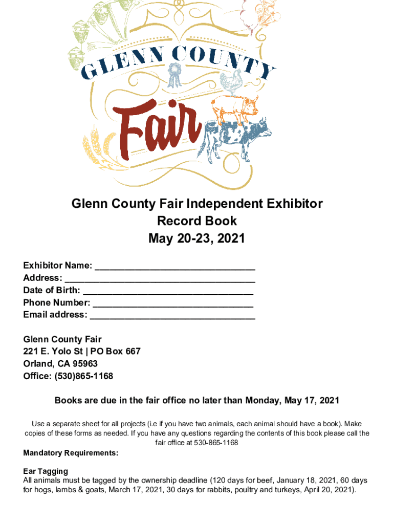 Fillable Online Exhibitor Livestock Forms and Links Fax Email Print ...