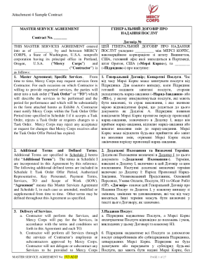 Fillable Online Attachment 4 Sample Contract Fax Email Print - pdfFiller