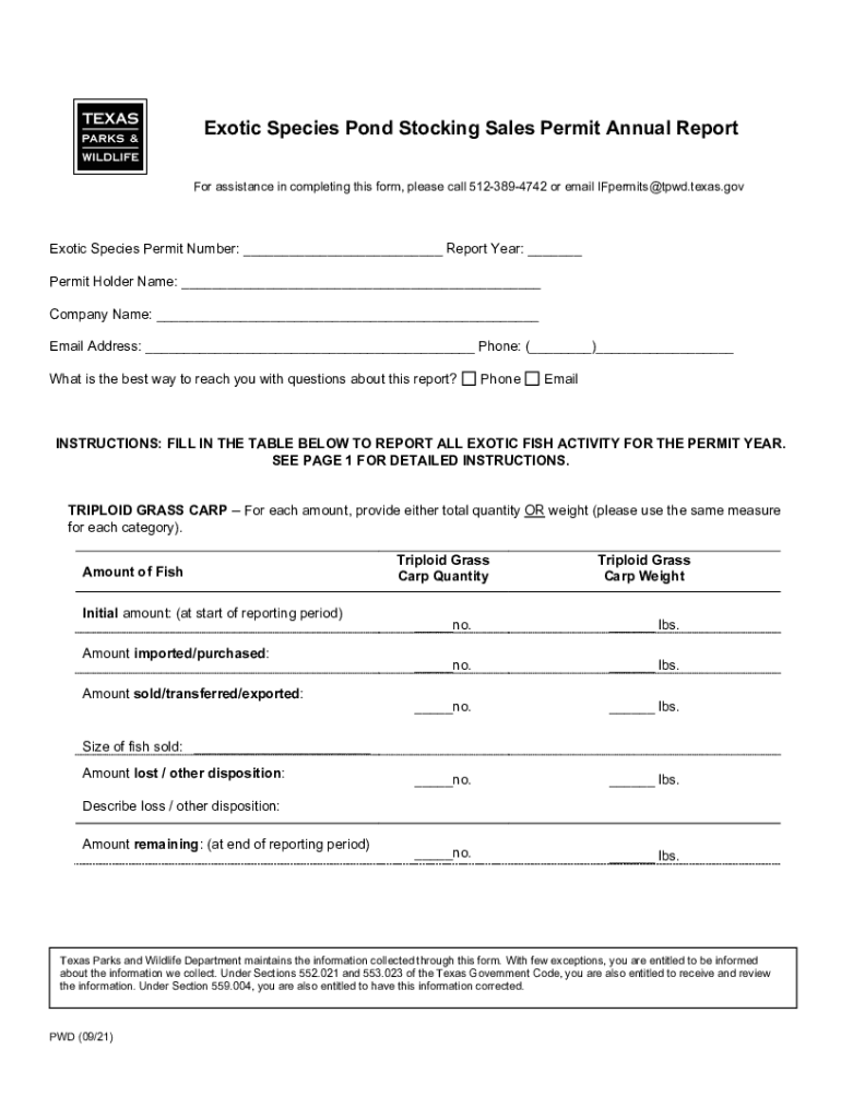 Fillable Online Permits and Forms for Fish, Fishing and/or Boating ...