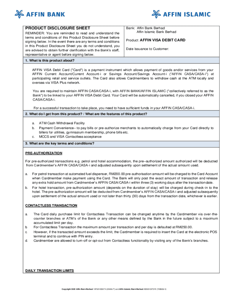 Fillable Online product disclosure sheet (pds) Fax Email Print - pdfFiller