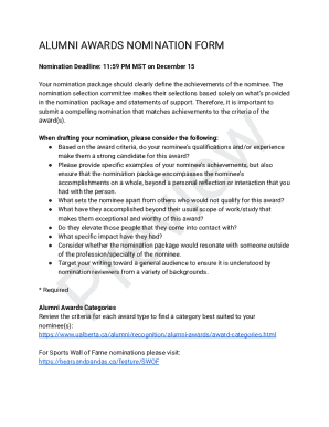 Fillable Online Preview of Nomination Form Fax Email Print - pdfFiller