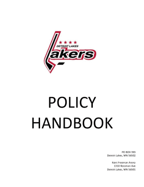 Fillable Online policy handbook Fax Email Print - pdfFiller