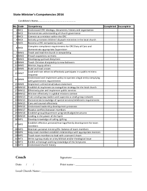Fillable Online All Competency Check Sheets Fax Email Print - pdfFiller