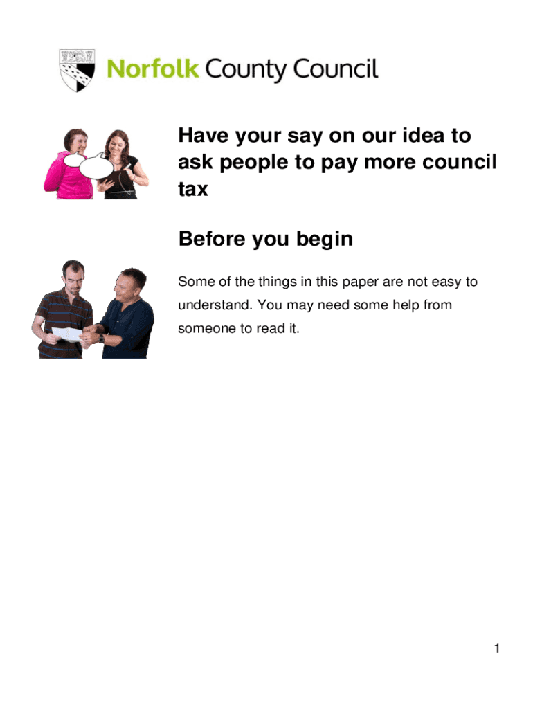 Fillable Online Have your say on our idea to ask people to pay more ...