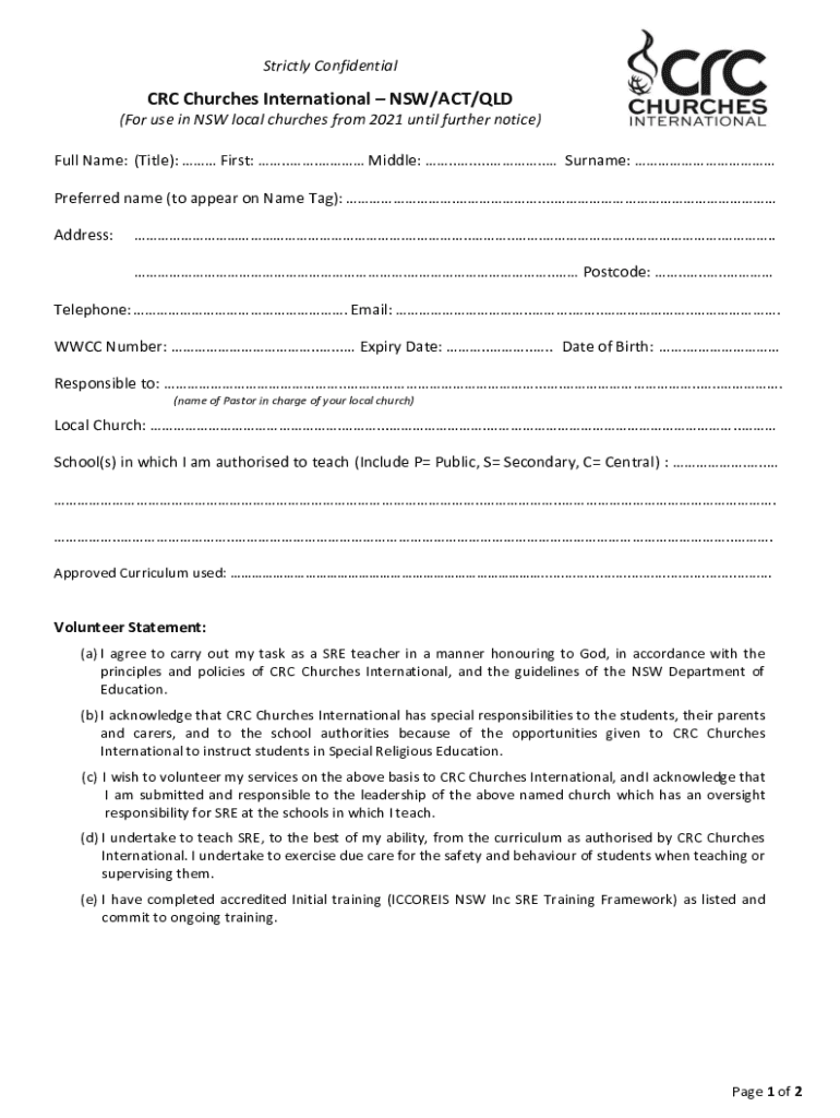 Fillable Online Christian Reformed Churches of Australia - Home Fax Email Print - pdfFiller