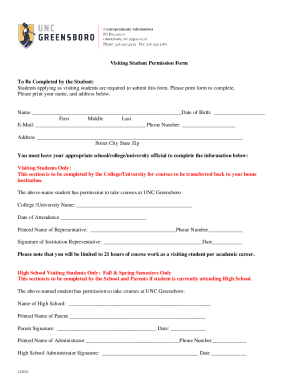 Fillable Online Visiting Student Work Authorization Form Fax Email ...