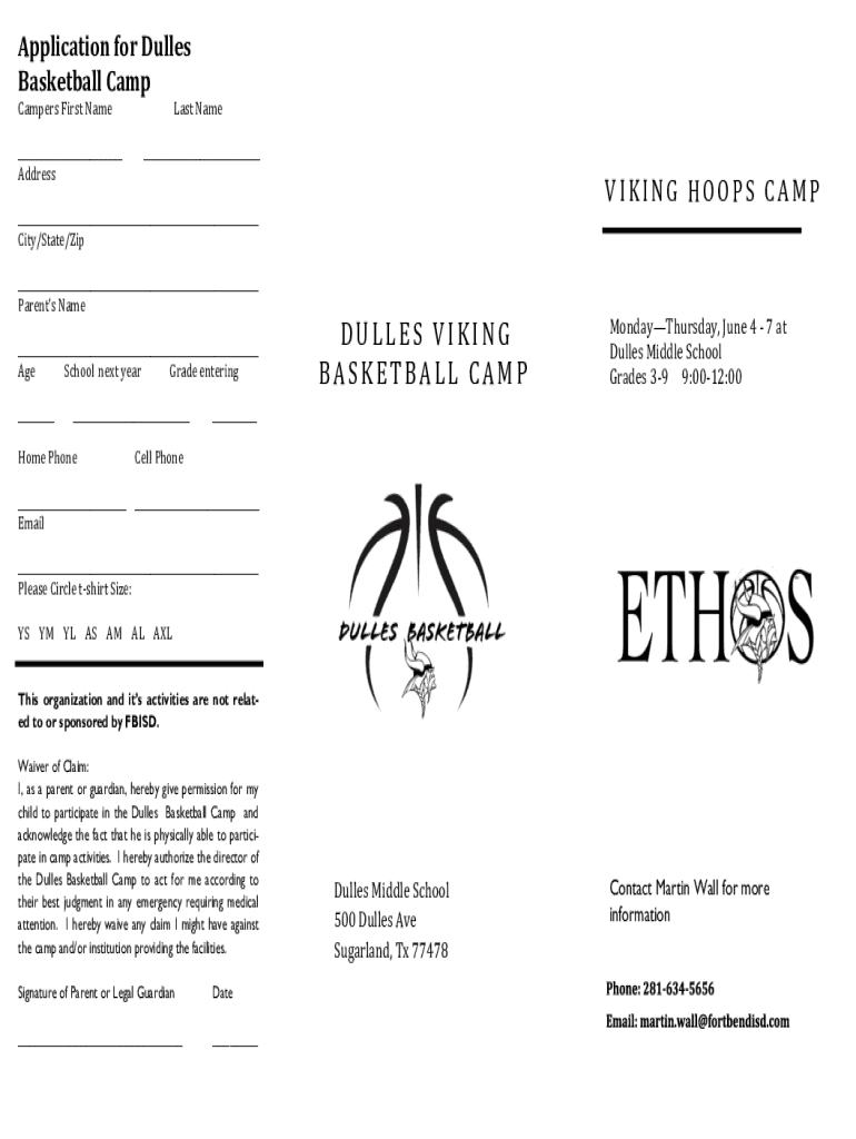 Fillable Online Heart of America Boys Basketball Application for ...