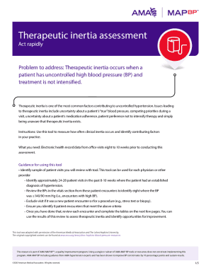Fillable Online Therapeutic inertia is an impediment to achieving the ...