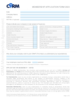 Fillable Online CIRM Membership Application Form 2023 Fax Email Print ...