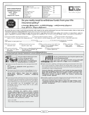 Fillable Online Partial-Withdrawal-Form-New - HDFC Life Fax Email Print ...