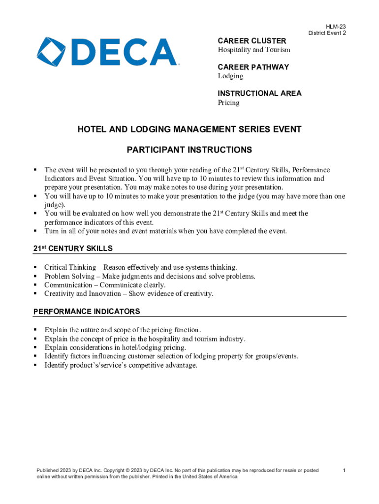Fillable Online Hotel and Lodging Management Series Fax Email Print ...