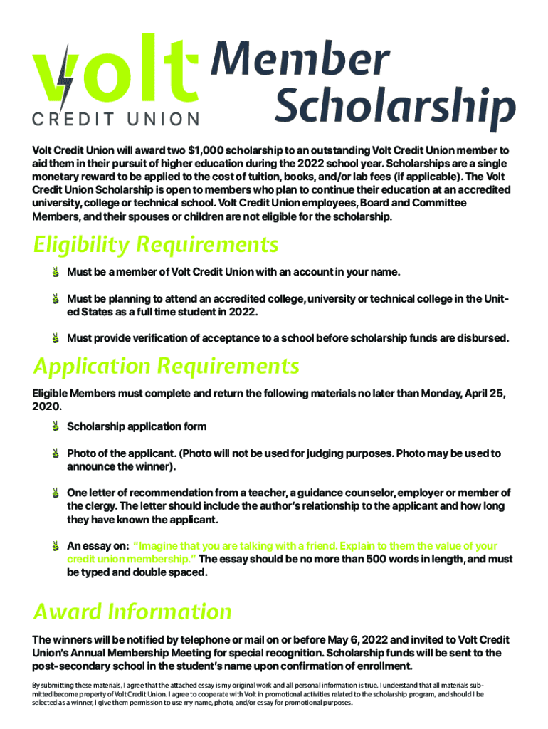 Fillable Online Member Benefits. Join Volt Credit Union Today for More ...