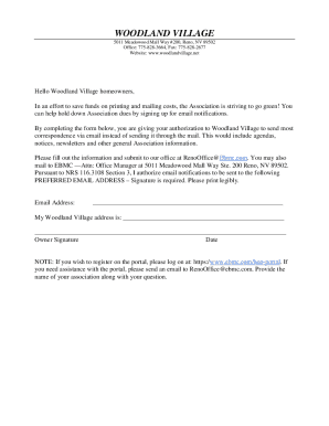 Fillable Online Email Authorization Form - Woodland Village Fax Email ...