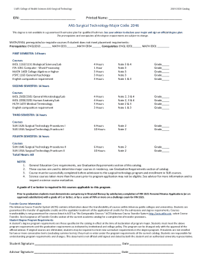 Fillable Online AAS-Surgical Technology-Major Code Fax Email Print ...