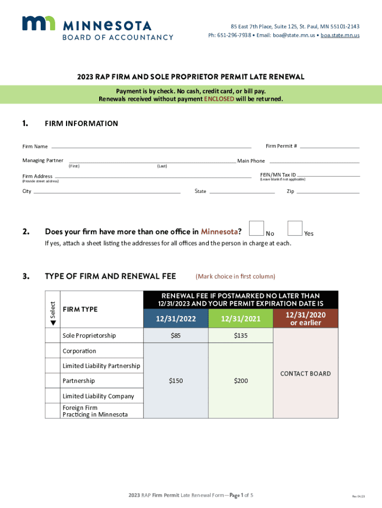 Fillable Online Personal Reference Form Application for MN CPA ... Fax ...