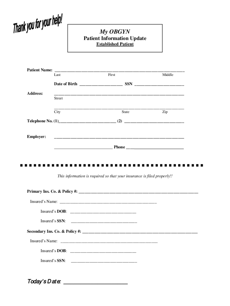 Fillable Online GYN FORM Fax Email Print - pdfFiller