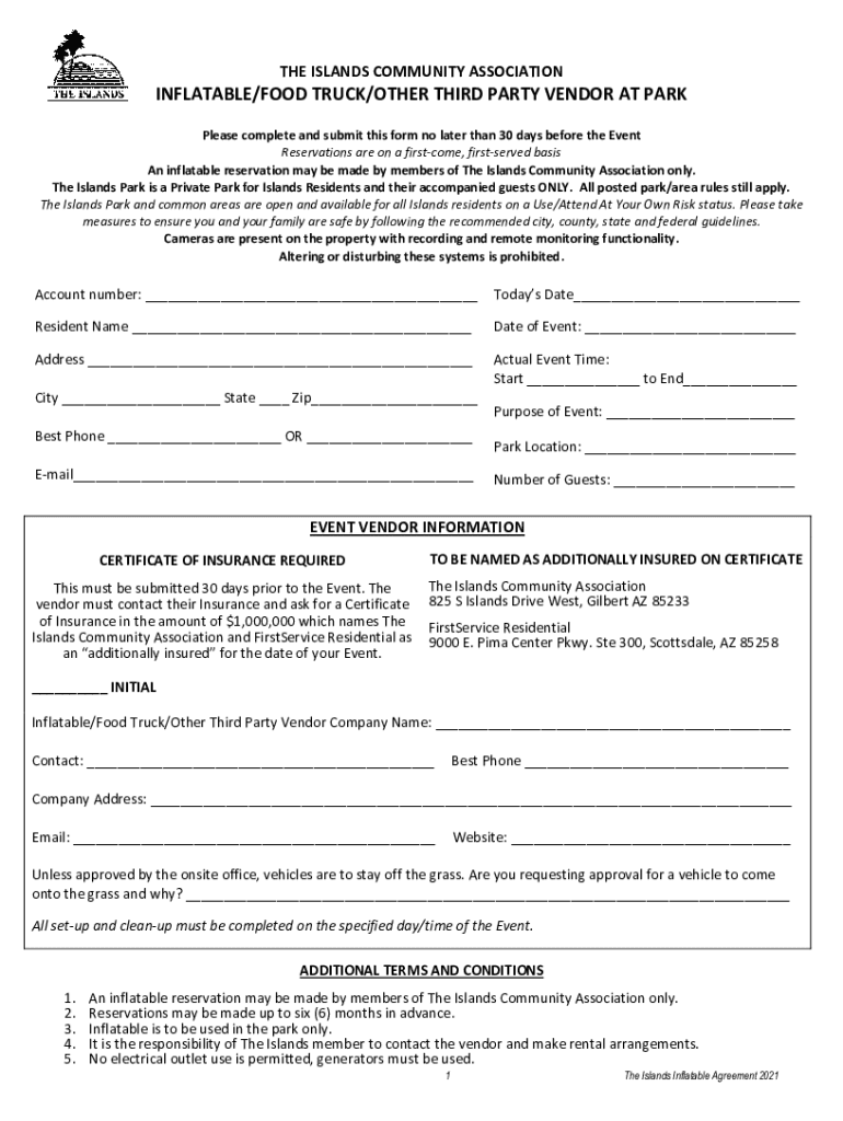 Fillable Online inflatable agreement Fax Email Print - pdfFiller