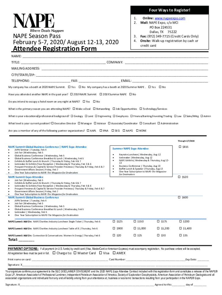 Fillable Online TCU Neeley Partners with NAPE for Fourth Annual Energy ...
