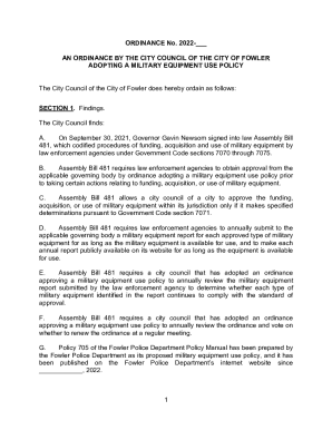 Fillable Online Ordinance to Adopt Military Equipment Use Policy.DOCX ...