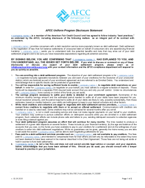 Fillable Online AFCC/AFCC Disclosure Statement Fax Email Print - pdfFiller