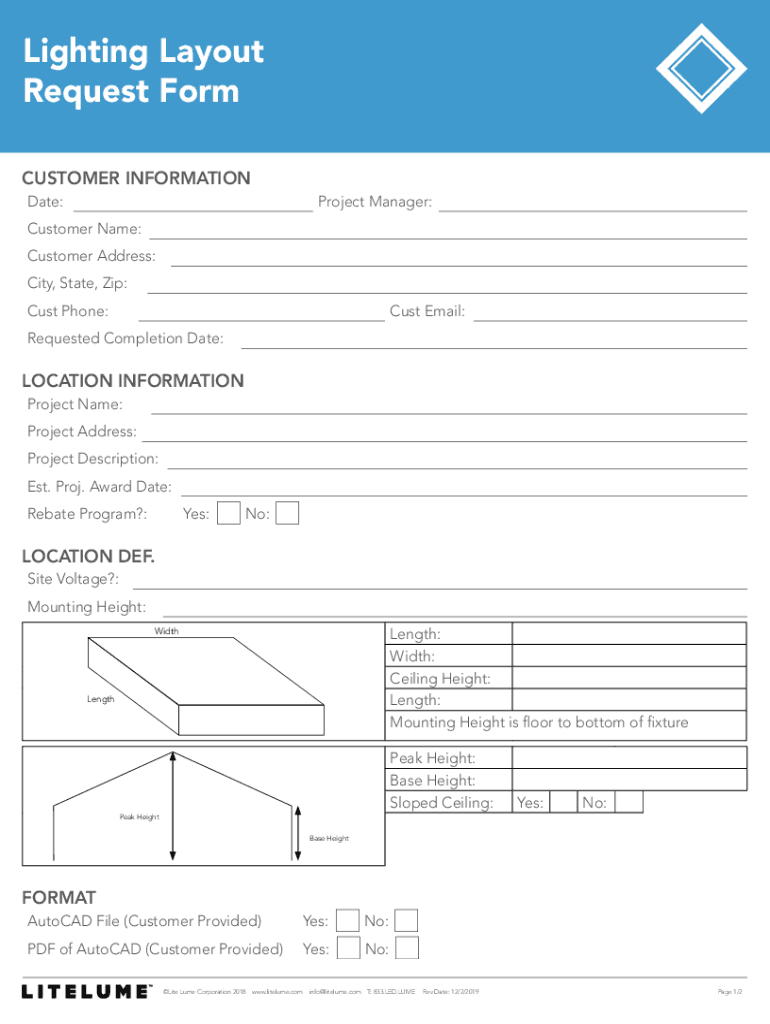 Fillable Online RAB Lighting Layout Request Fax Email Print - pdfFiller