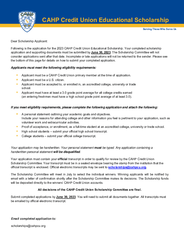 Fillable Online Cahpcu - Fill Online, Printable, Fillable, Blank Fax ...