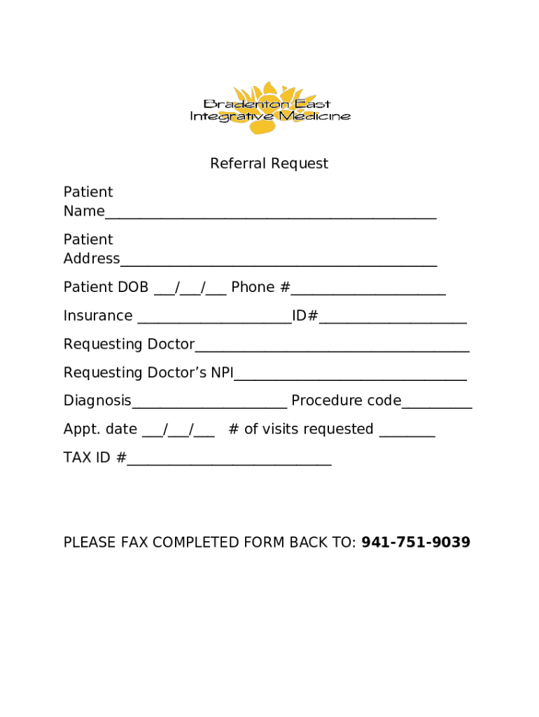Consultation / Referral Request Doc Template | pdfFiller