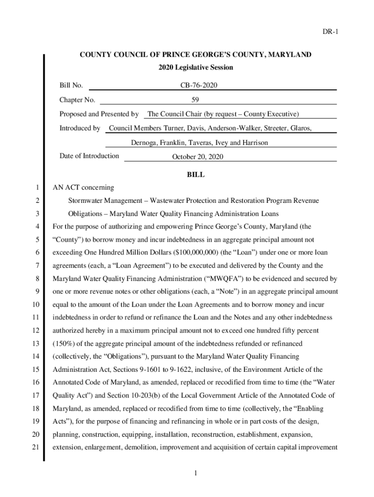 Fillable Online Todd M. Turner, County Council, Prince George's County ...