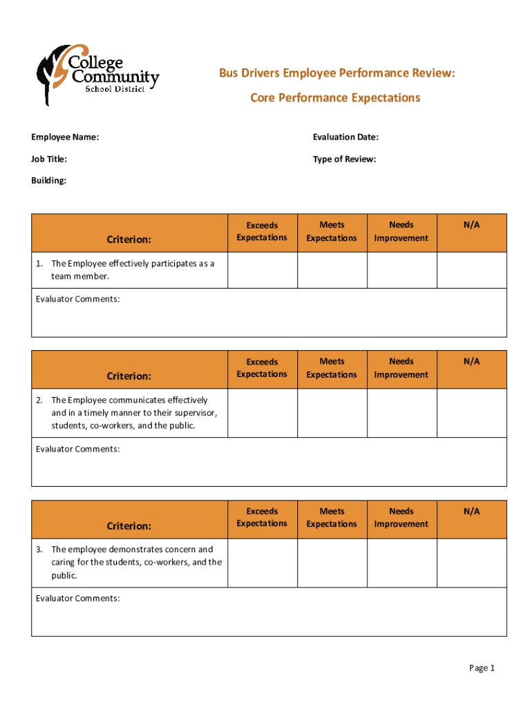 Fillable Online The State of Delaware Performance Review - User Guide ...