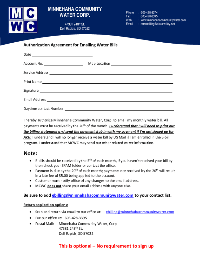 Fillable Online E-Billing Form Fax Email Print - pdfFiller