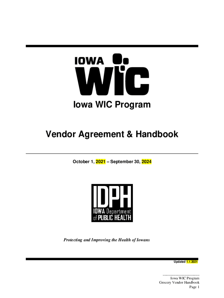 Fillable Online Become a WIC Vendor - Iowa Department of Human Services ...