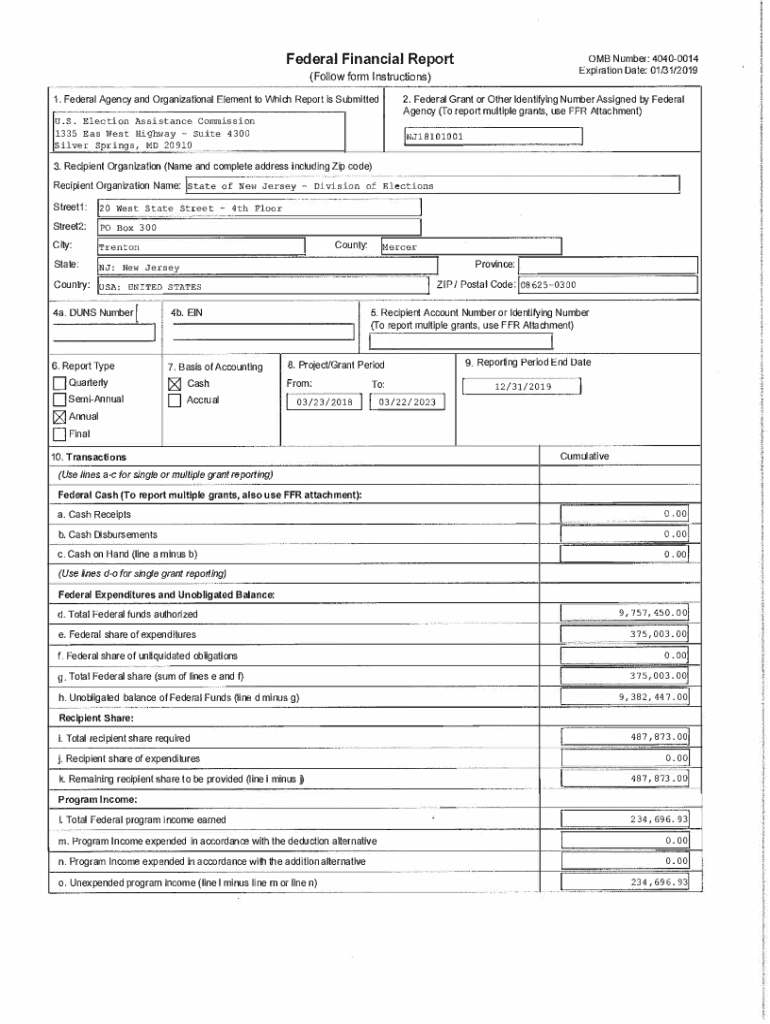 Fillable Online Federal Financial Report (FFR) SF-425 Fax Email Print - pdfFiller
