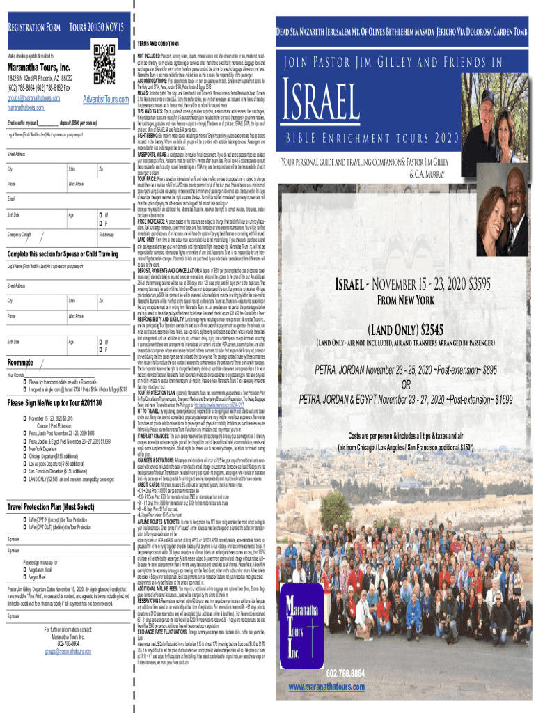 Fillable Online Free Online Tour Booking Form Template Fax Email Print ...