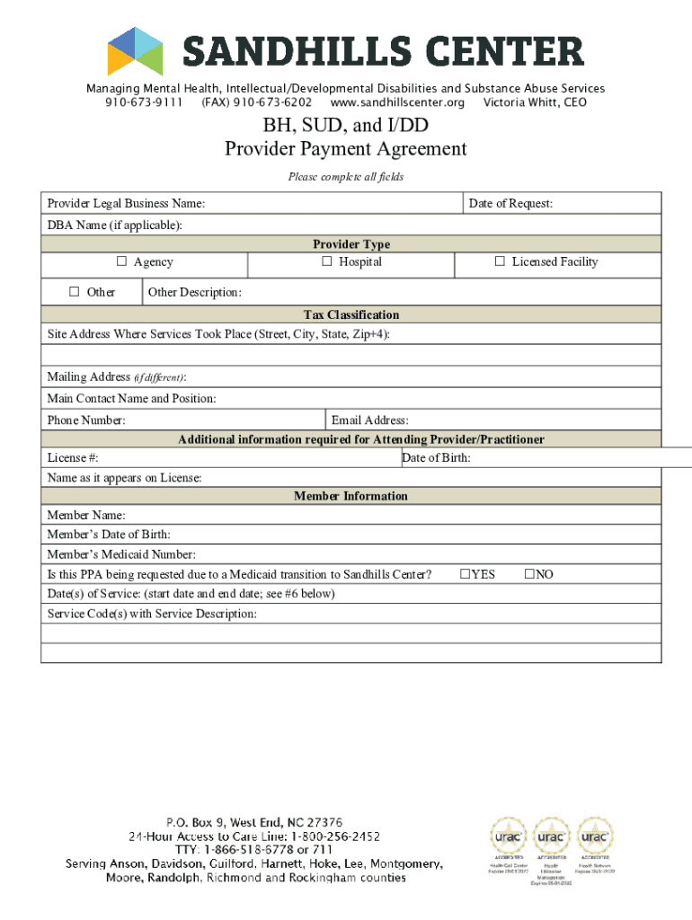 Fillable Online BH, SUD, and I/DD Fax Email Print - pdfFiller