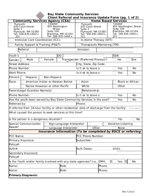 Referral-and-Insurance-Update--. ... Doc Template | pdfFiller