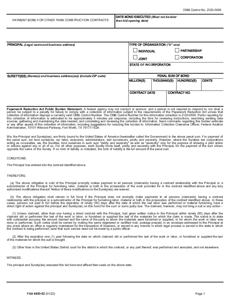 Fillable Online Payment Bond For Non Construction Contracts. Payment Bond For Non Construction ...